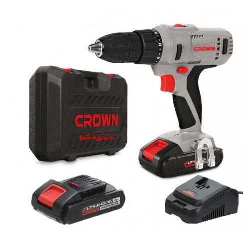 Perceuse-Visseuse 18V avec deux batteries CROWN CRW CT21056L – ZNATI BRICO